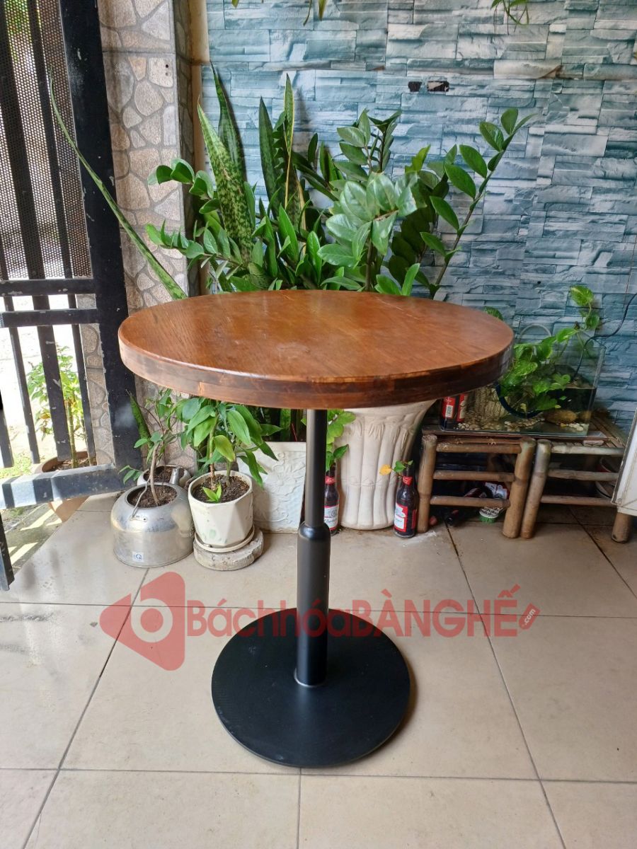 Bàn tròn cafe chân sắt decor BS53 - Bàn cafe trà sữa tiếp khách tại HCM